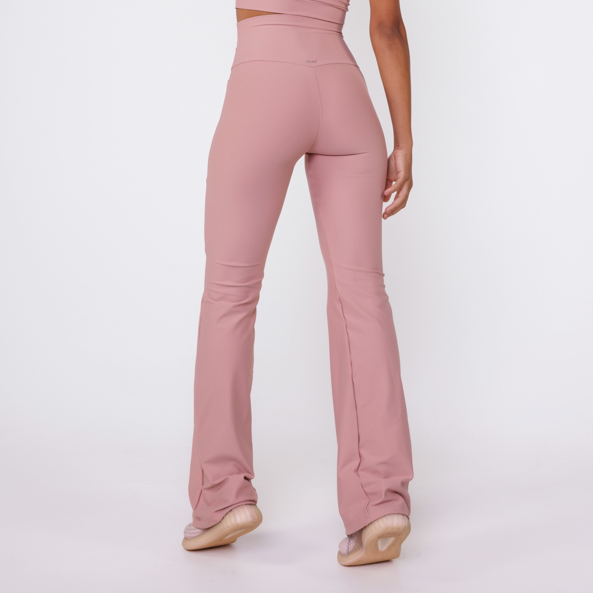 Calça Flare Com Bolsos Laterais Rosa Princess À La Vie - Oui